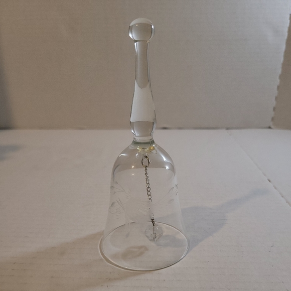 Unbranded | Accents | Vintage Glass Bell With Etched Flower | Poshmark